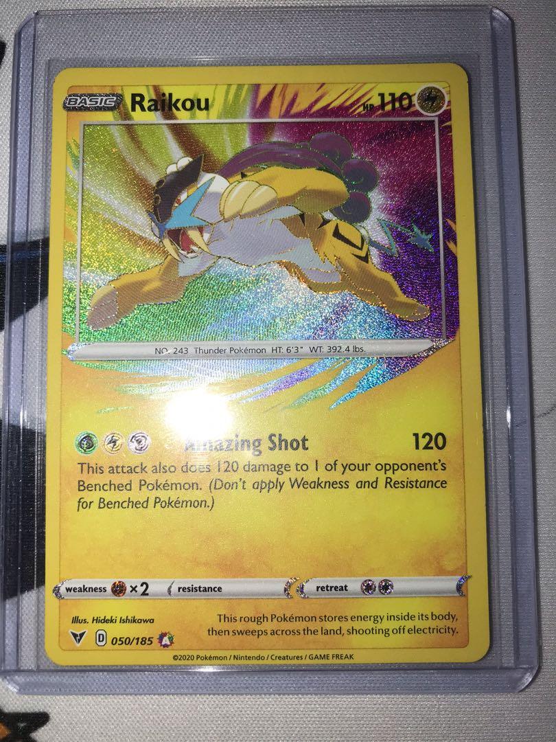 Pokemon raikou card, Toys & Games, Board Games & Cards on Carousell