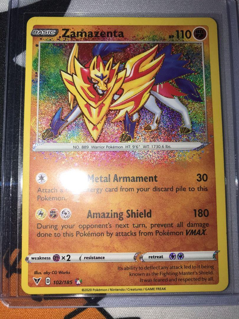 Pokemon zamazenta card, Hobbies & Toys, Toys & Games on Carousell