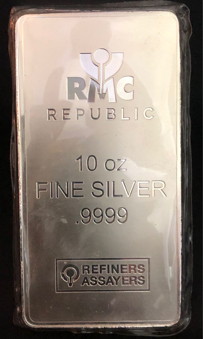 RMC Republic Metals 10 oz Silver Bar, Vintage & Collectibles, Vintage ...
