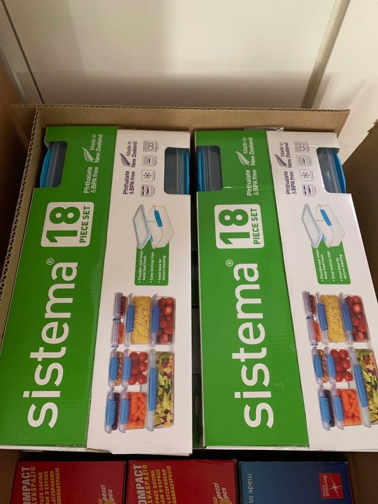 Sistema Klip It Accents 18-Piece Food Storage Container Set, Furniture ...