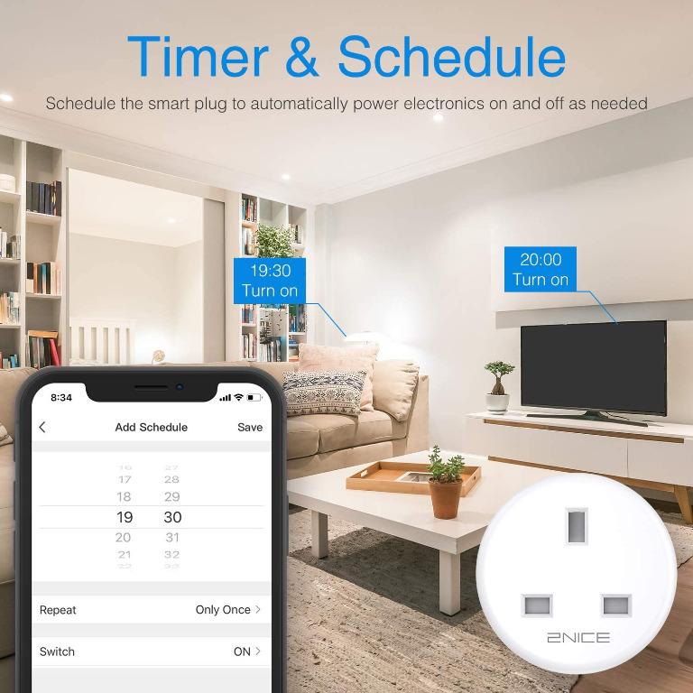 Smart Plug,2NICE Alexa WiFi Smart Socket Works with Alexa,Google Home ...