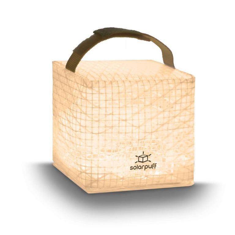 SOLIGHT 發光泡芙 SolarPuff 太陽能LED摺疊燈 (Warm White), 傢俬＆家居, 燈飾及風扇, 燈飾 - Carousell