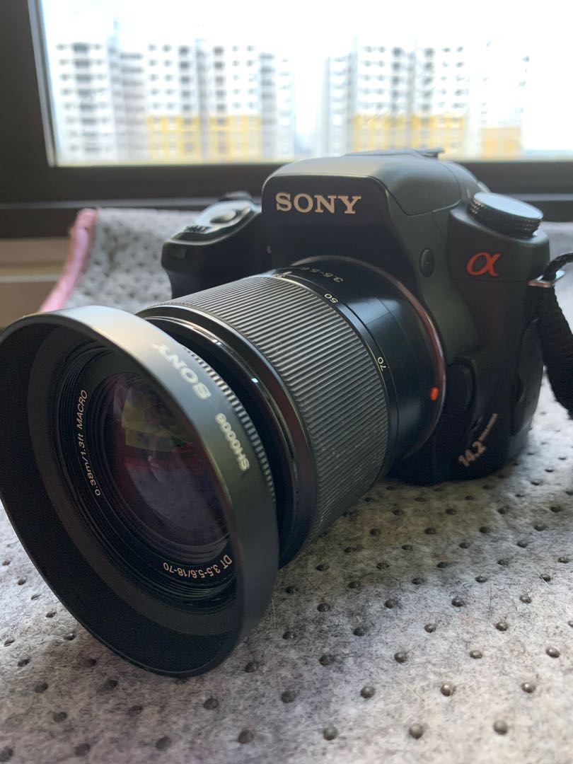 SONY a350 DSLR CAMERA SET, Photography, Cameras on Carousell