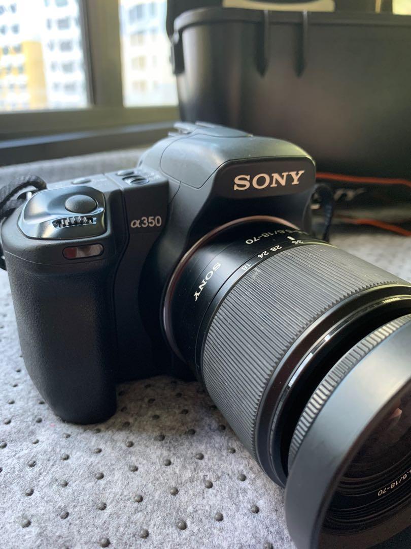 SONY a350 DSLR CAMERA SET, Photography, Cameras on Carousell