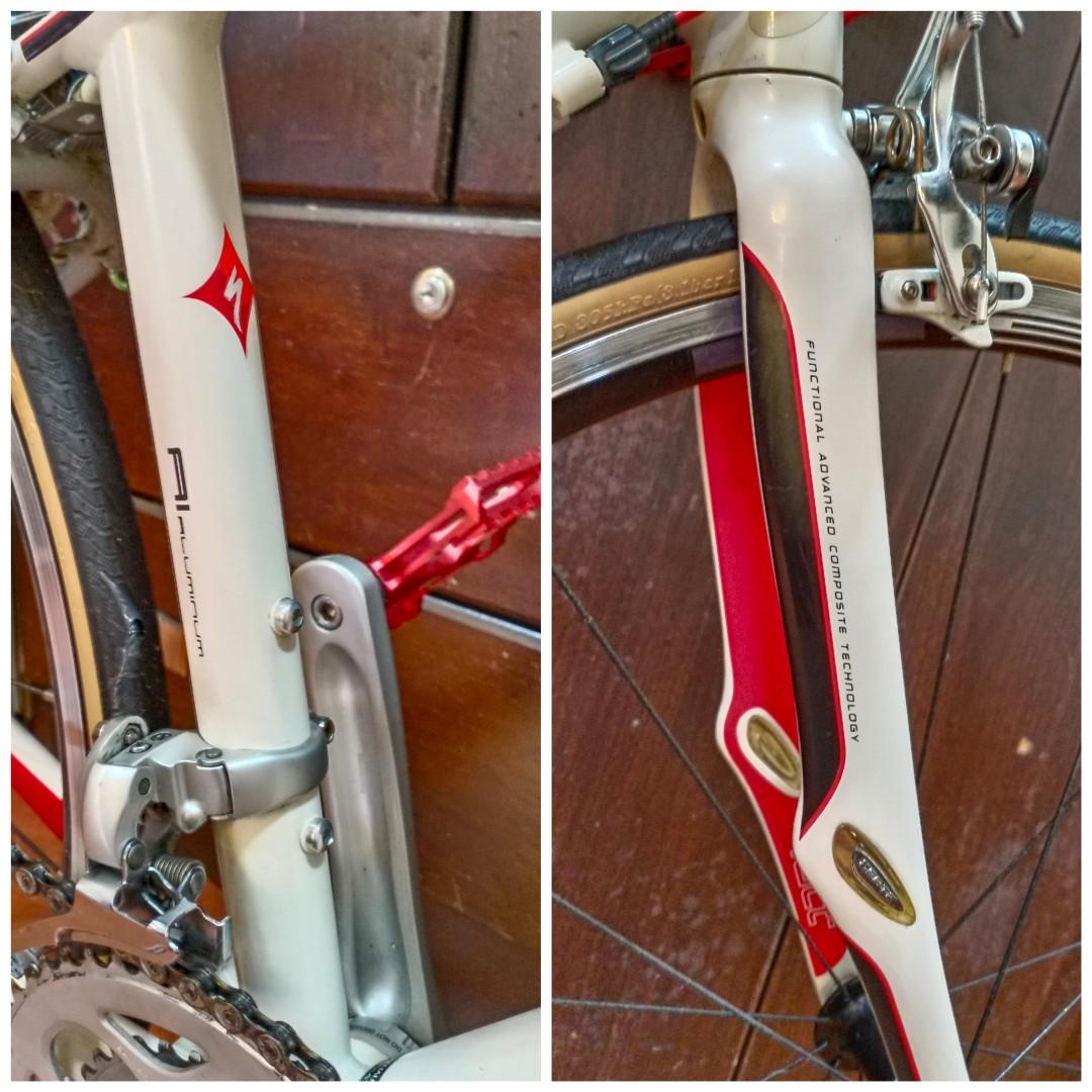 Specialized White/Red Road Bike, Sports Equipment, Bicycles & Parts ...