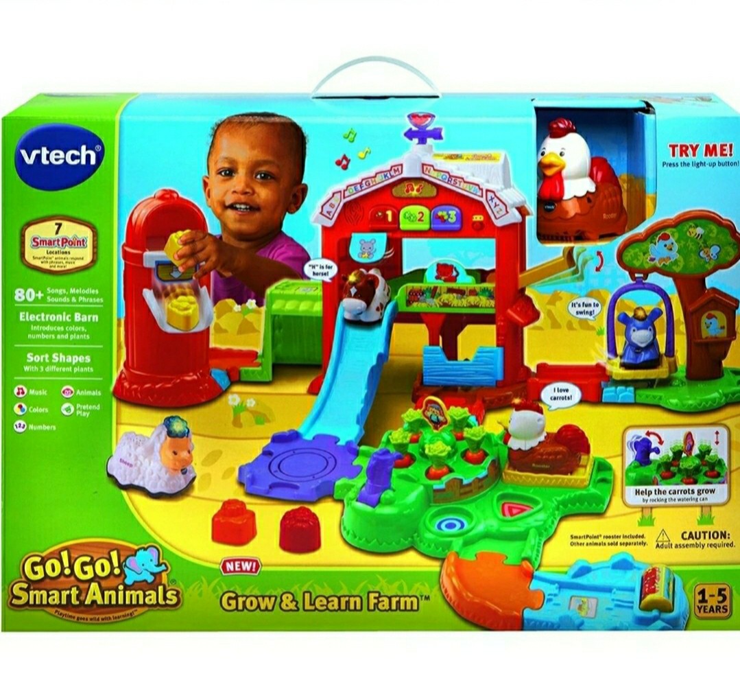 VTech Smart Animals Grow and Learn Farm Playset, Babies & Kids, Toys ...