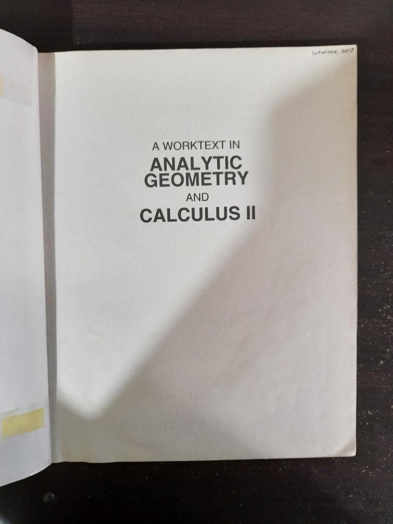 A Worktext In Analytic Geometry And Calculus Ii Up Worktext Hobbies