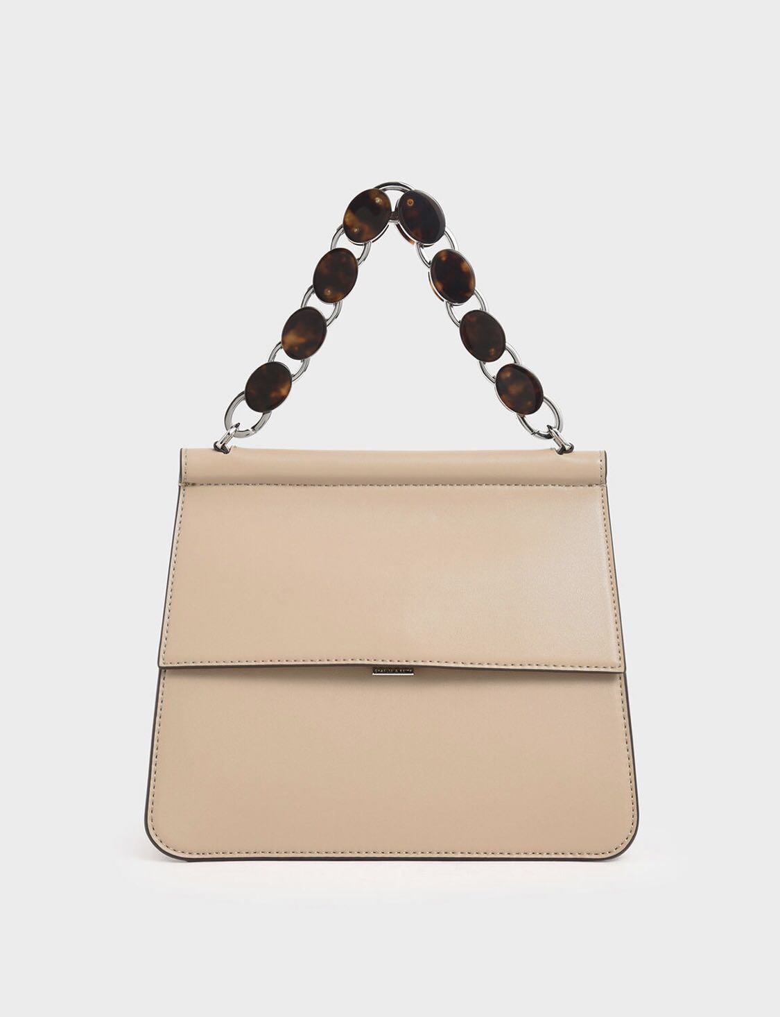 Charles&Keith Acrylic Tortoise Shell Handle Bag, Women's Fashion, Bags ...