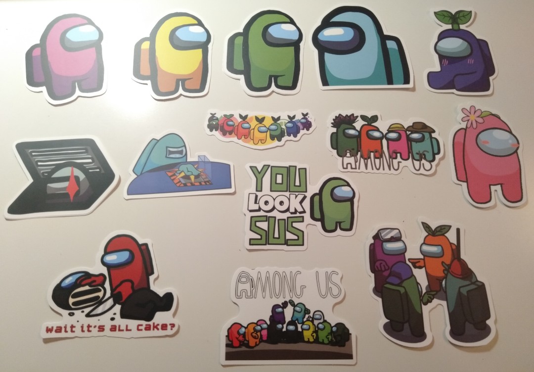 Among Us Stickers, Hobbies & Toys, Stationery & Craft, Art & Prints on ...