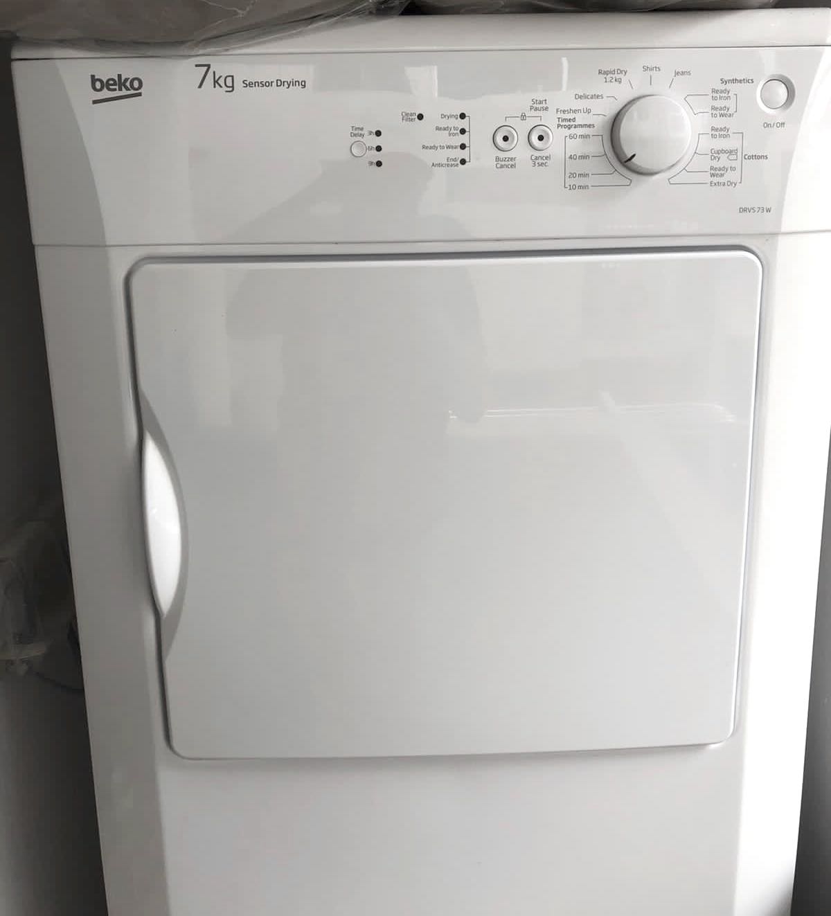 Beko Tumble Dryer DRVS73W (7kg), TV & Home Appliances, Washing Machines ...