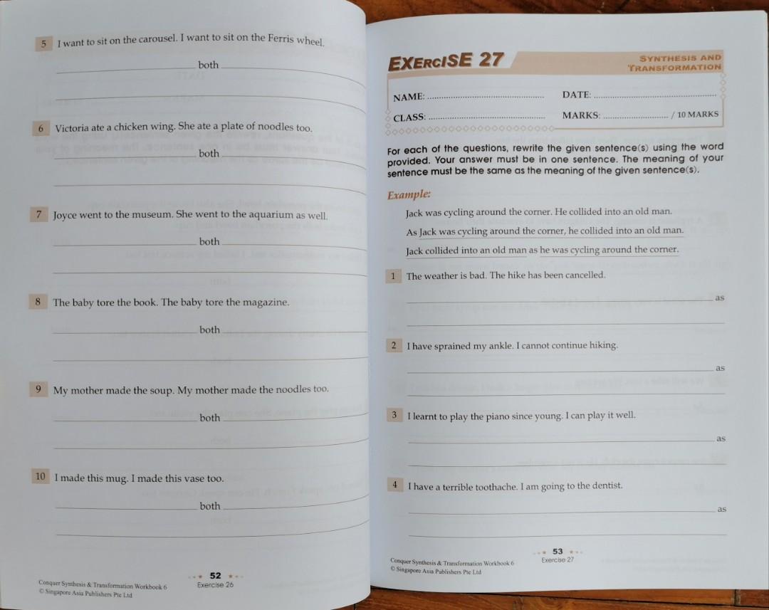 Conquer Synthesis & Transformation (Workbook 6), Hobbies & Toys, Books ...