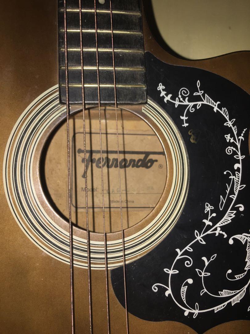 Fernando Acoustic Guitar CAG-200C AW, Hobbies & Toys, Music & Media ...