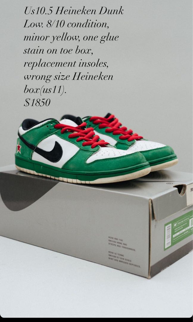 Heineken dunk sb, Men's Fashion, Footwear, Sneakers on Carousell