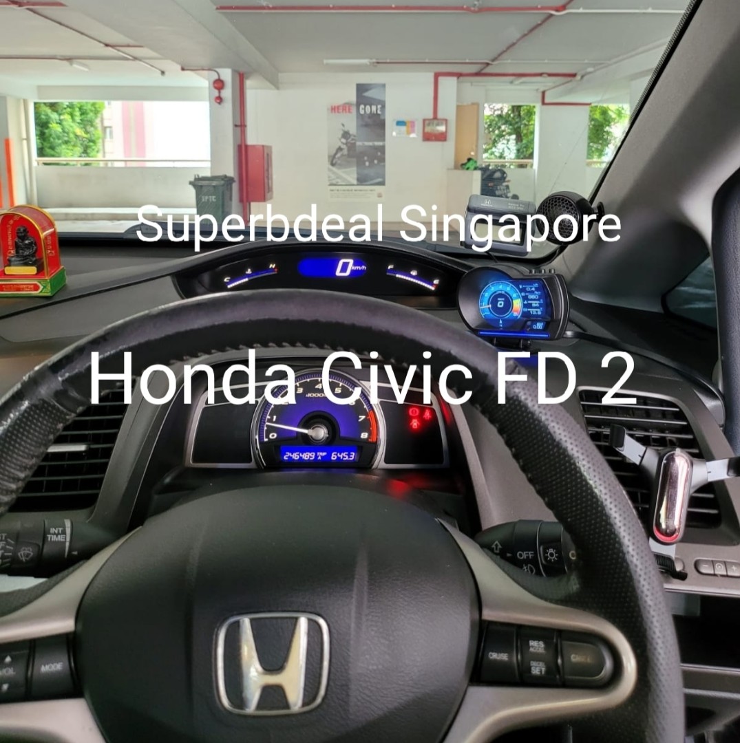 Honda Civic FD2 OBD2 Gauge, Car Accessories, Accessories on Carousell