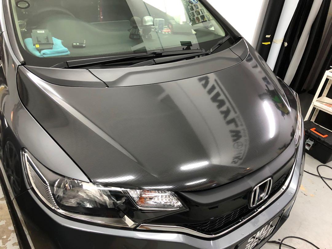 Honda Fit bonnet sticker wrap, Car Accessories, Accessories on Carousell