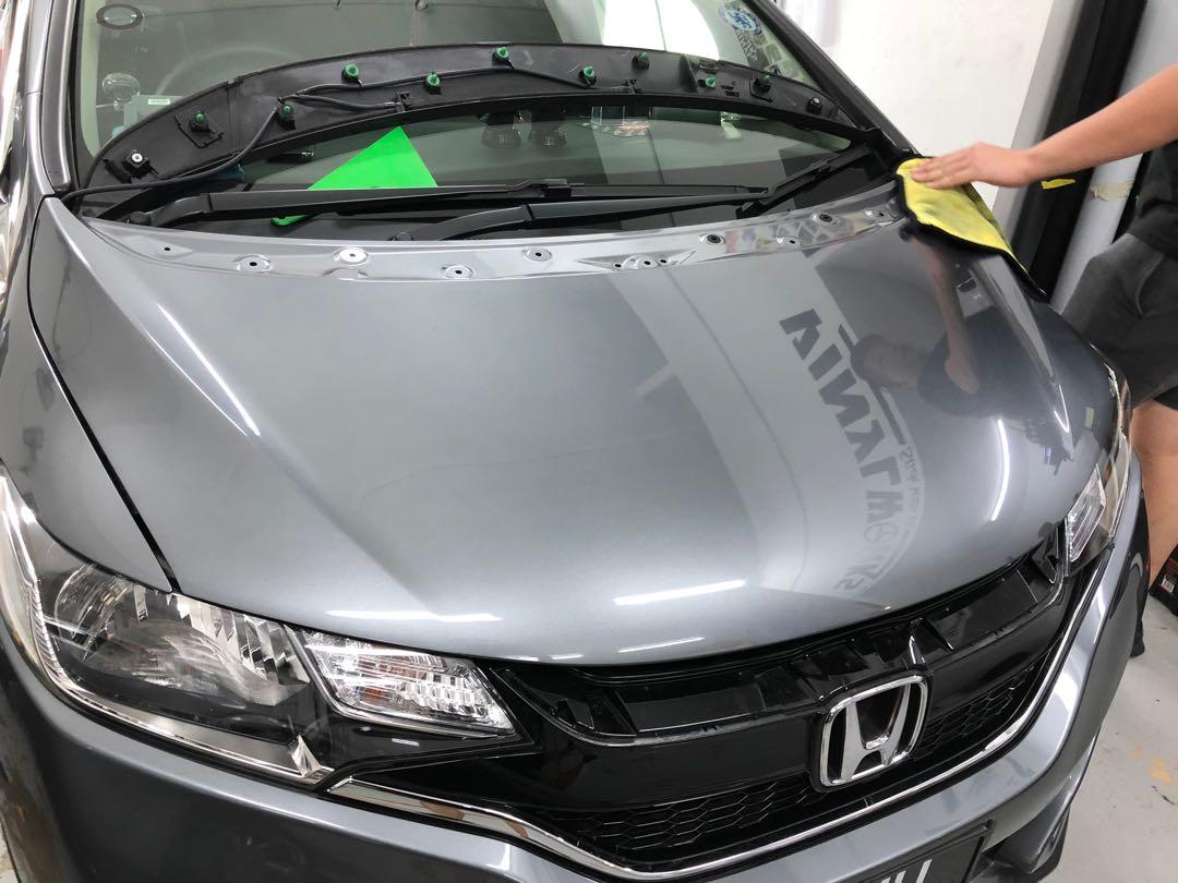 Honda Fit bonnet sticker wrap, Car Accessories, Accessories on Carousell