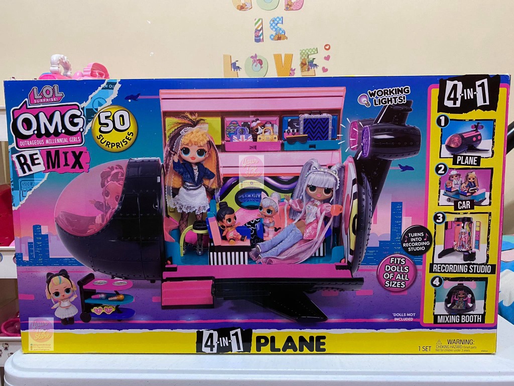 L.O.L. Surprise! O.M.G. Remix 4-in-1 Plane Playset, Hobbies & Toys ...