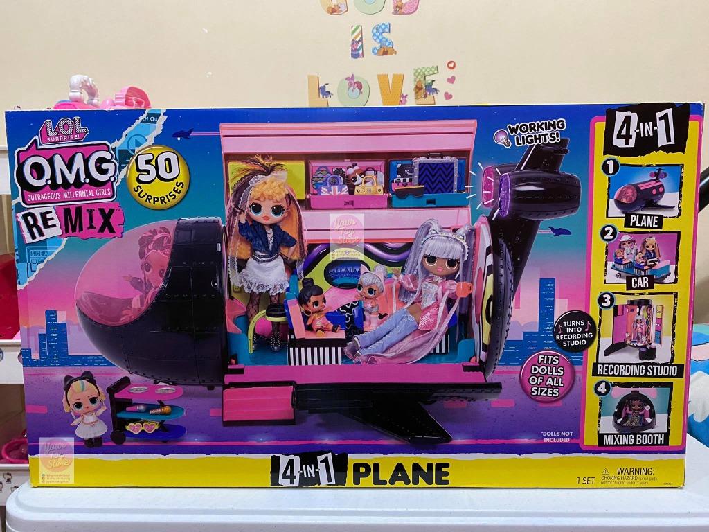 L.O.L. Surprise! O.M.G. Remix 4-in-1 Plane Playset, Hobbies & Toys ...