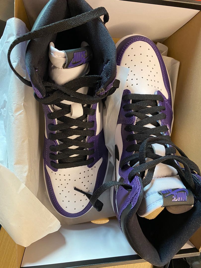 Nike Air Jordan 1 AJ1 court purple us9.5 brand new 全新, 男裝, 鞋, 波鞋 - Carousell