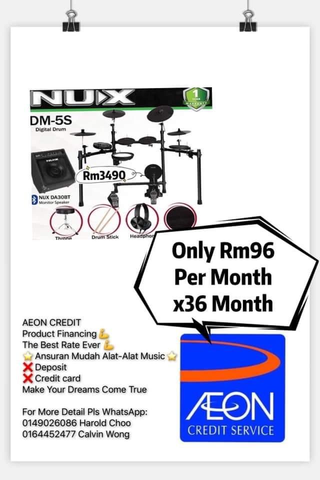 NUX DM-5S Digital Drum Set, Hobbies & Toys, Music & Media, Musical ...