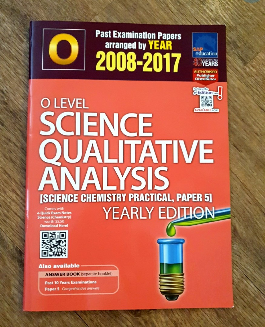 O Level Science Qualitative Analysis, Hobbies & Toys, Books & Magazines ...
