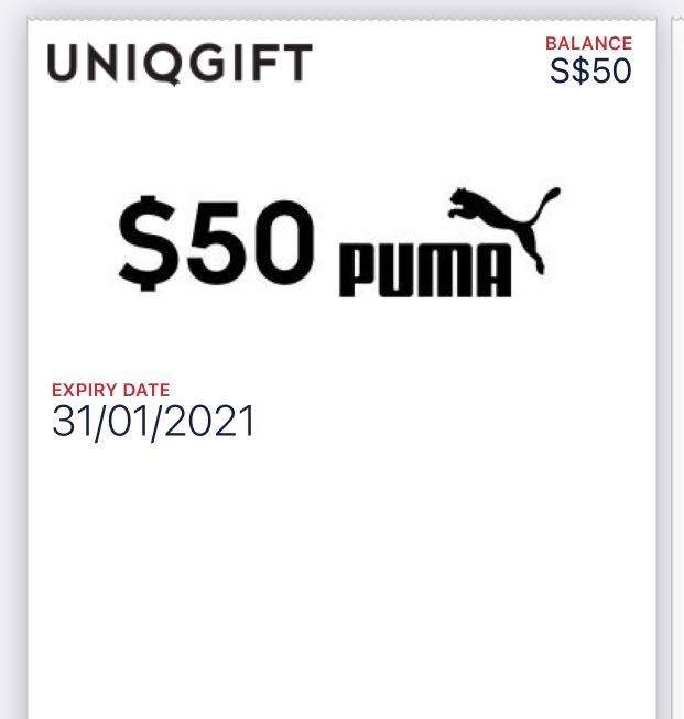 Puma 100$ voucher, Tickets & Vouchers, Vouchers on Carousell