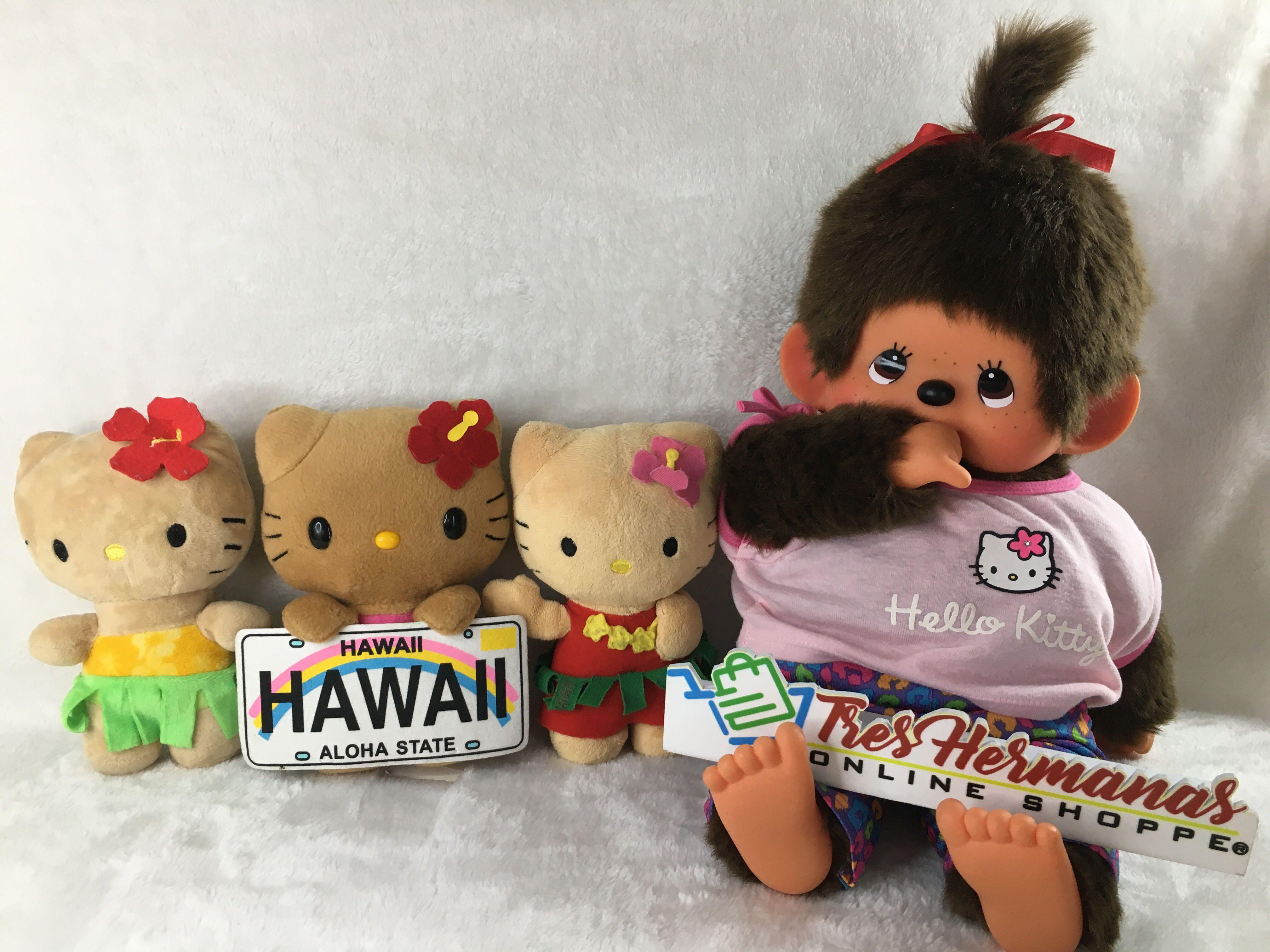 Rare Hello Kitty Tanned Hawaiian Plush Dolls, Hobbies & Toys, Toys & Games on Carousell