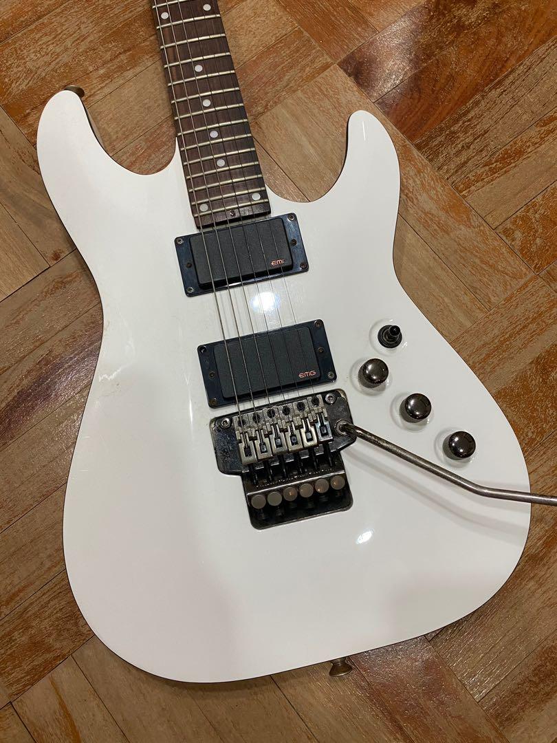 Schecter C-1 FR Diamond Series white with EMG and Floyd Rose., Hobbies ...