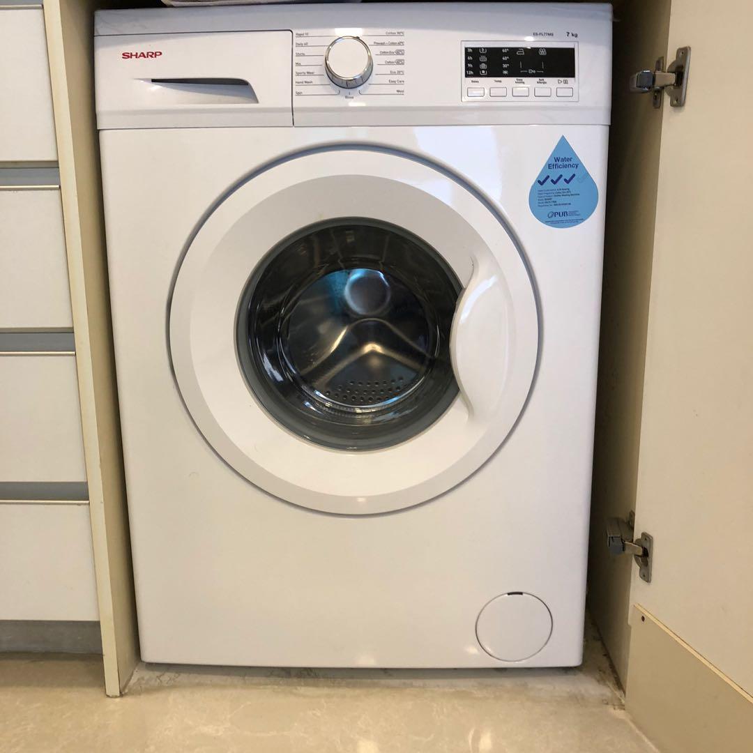 Sharp ES-FL77MS Front Load Washing Machine 7kg, TV & Home Appliances ...