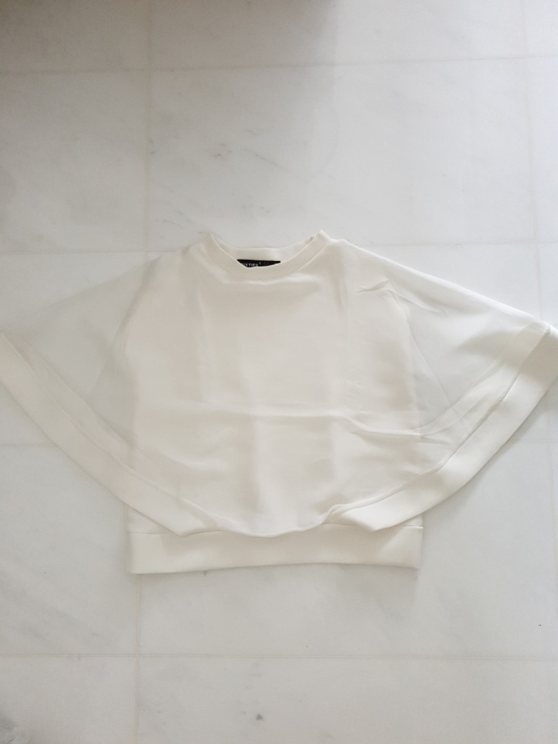 "Sixties" 60s Cape White Top, Women's Fashion, Tops, Sleeveless on ...