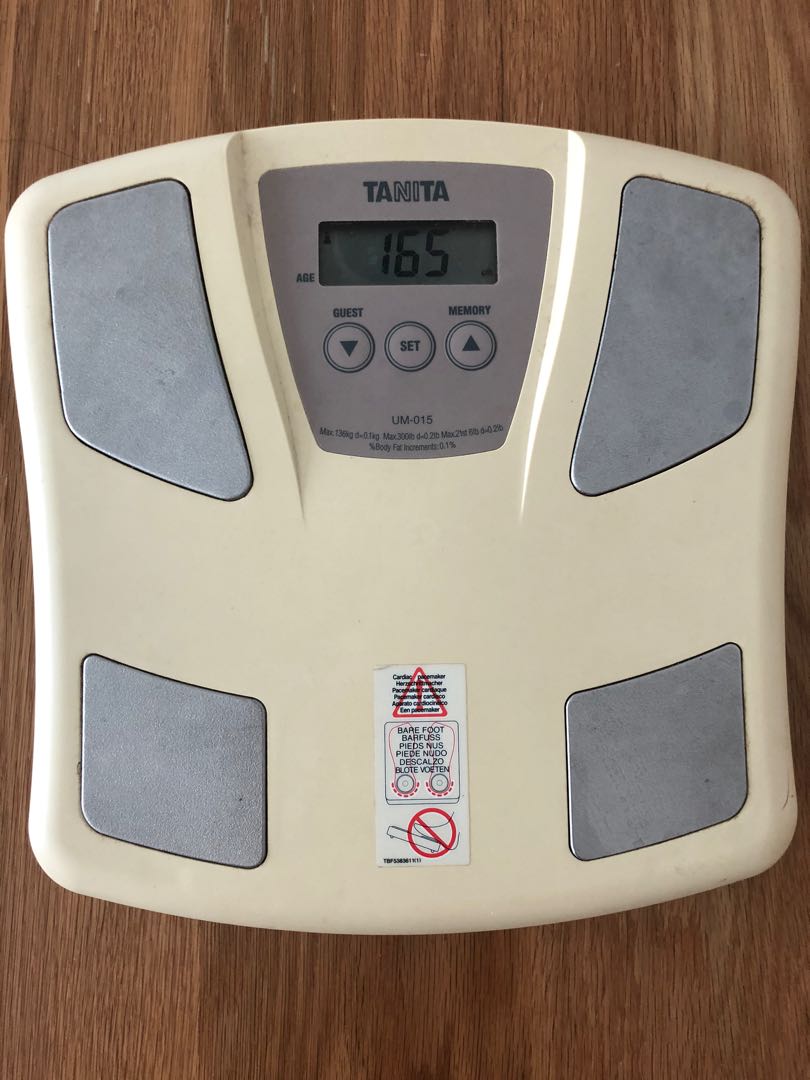 Tanita digital scale with body fat percentage, Health & Nutrition ...