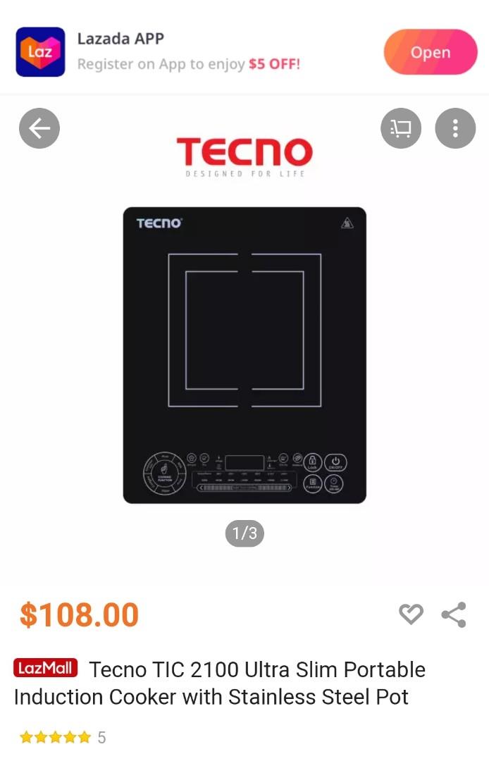 Tecno Electric Induction Cooker, TV & Home Appliances, Kitchen ...