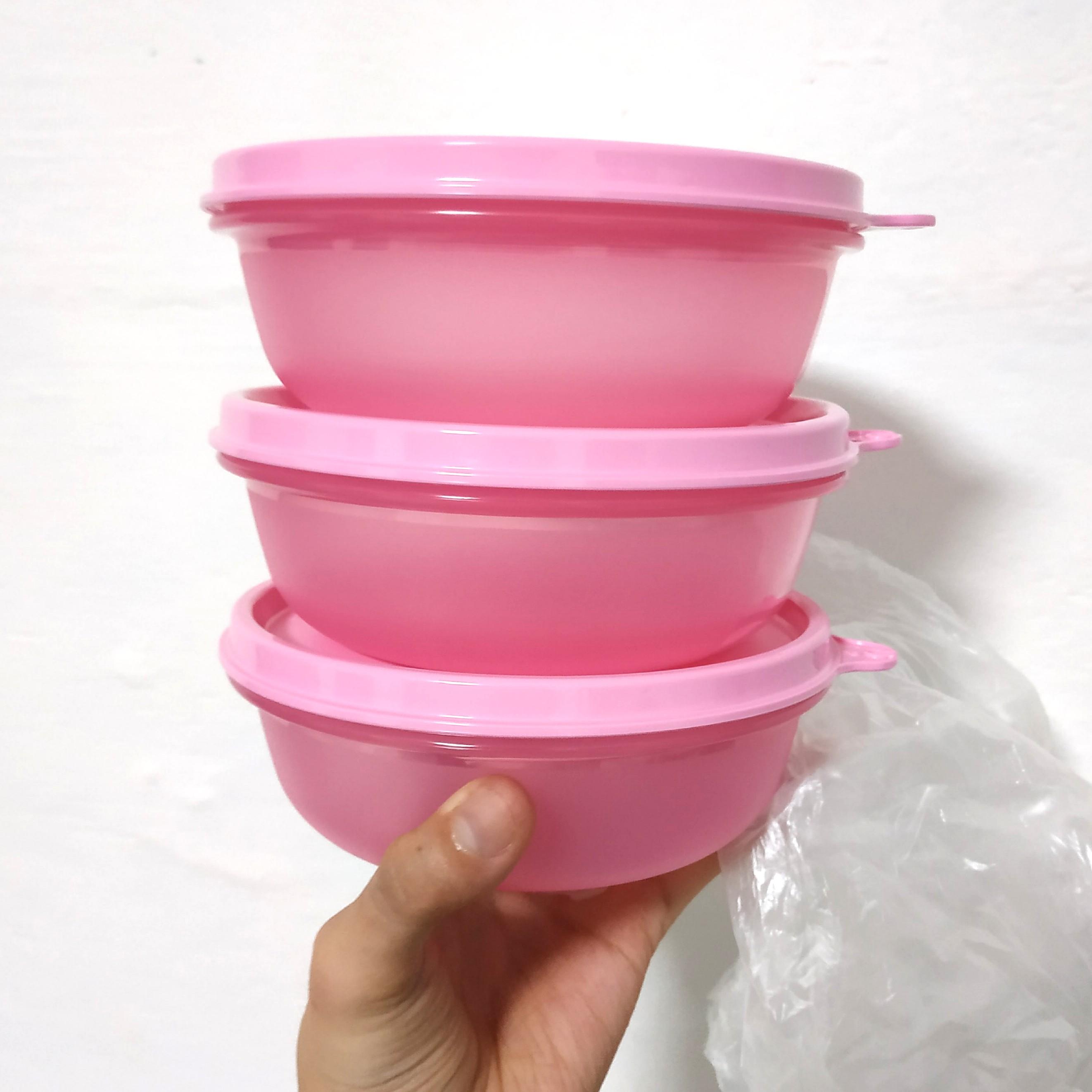 Tupperware 300 ml Modular Round Bowl Container Set of 3, Furniture ...