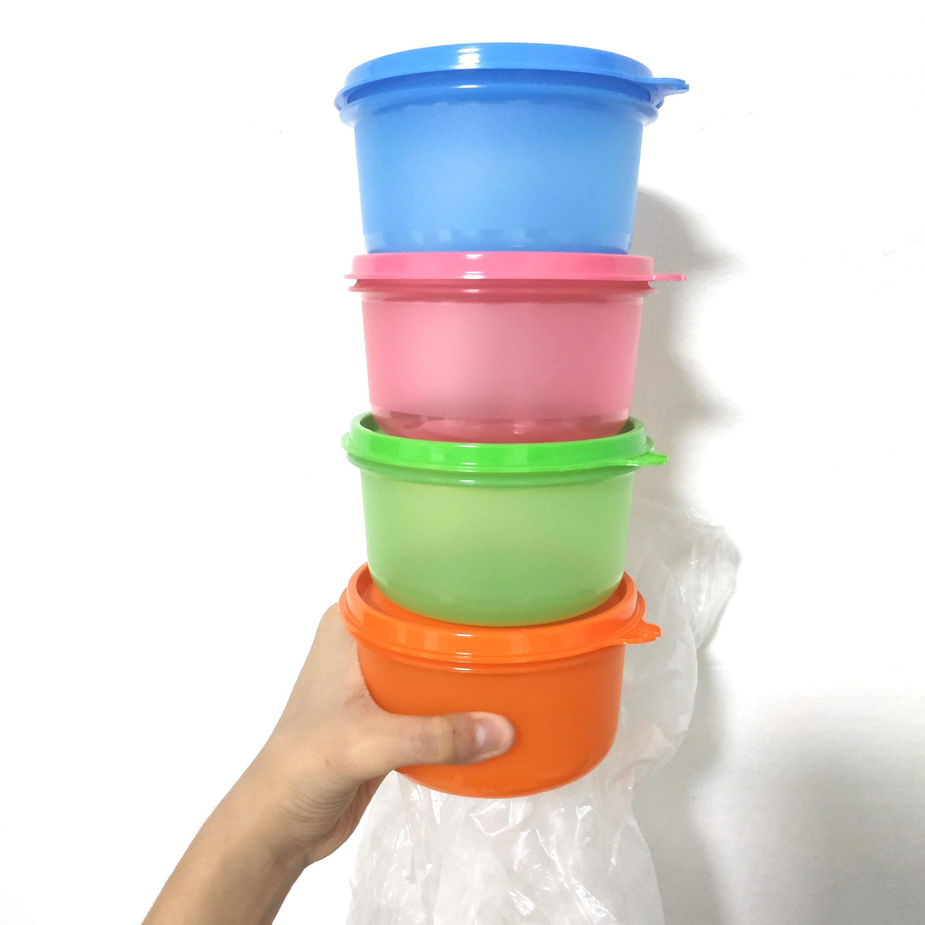 Tupperware 380 ml Round Keeper Containers Set of 4, Furniture & Home ...