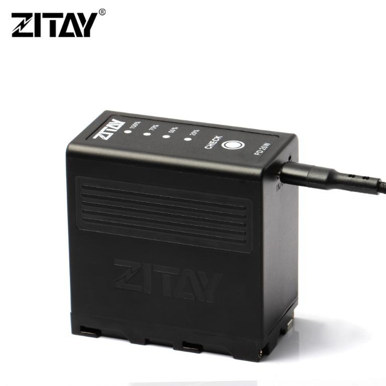 ZITAY NP-F970-980-F550 Battery with Dual DC Ports and Type C USB Ports, Photography, Video ...