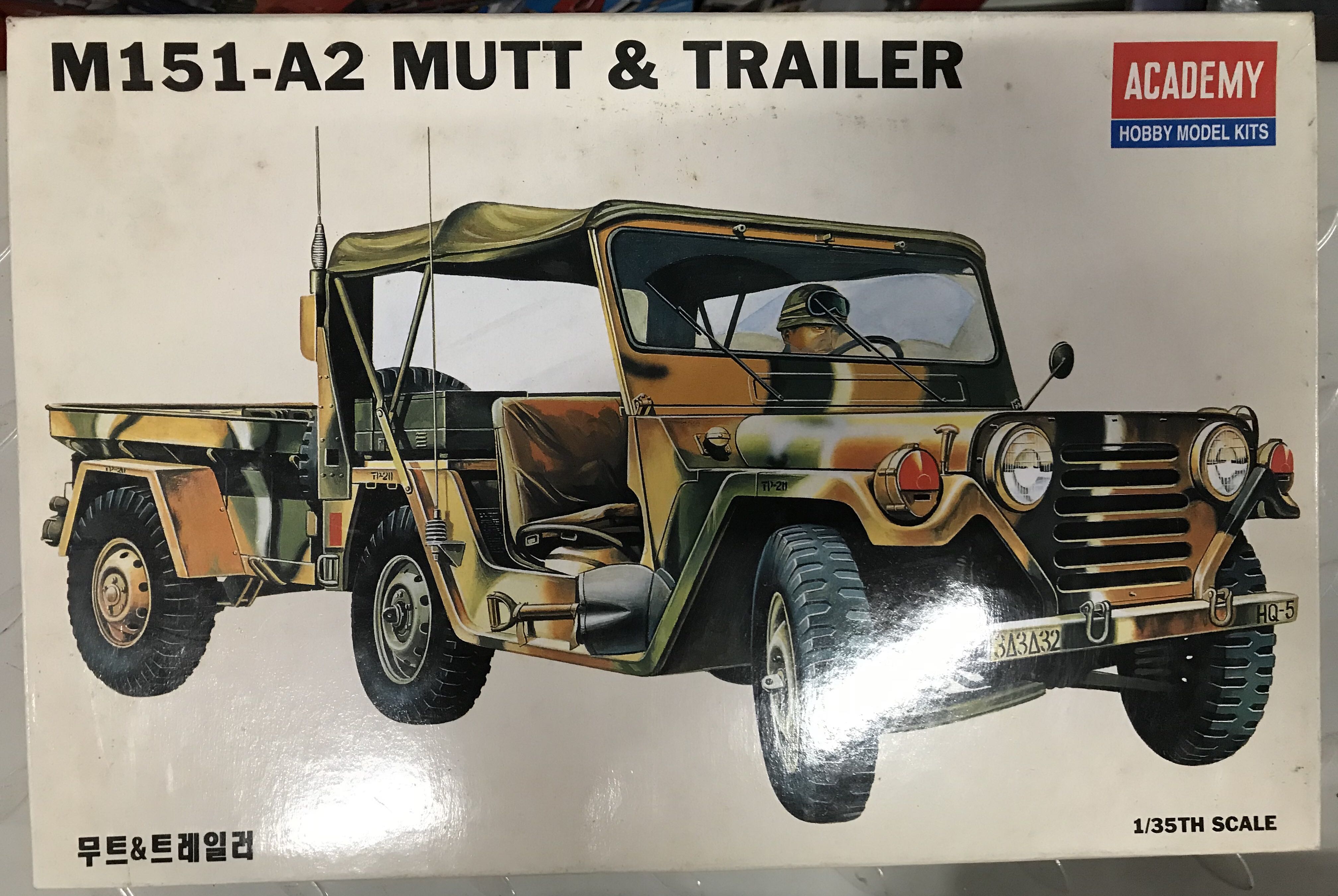 全新未砌 Academy 1/35 M151-A2 Mutt & Trailer 美國軍事人物 模型 盒舊, 興趣及遊戲, 玩具 & 遊戲類 - Carousell