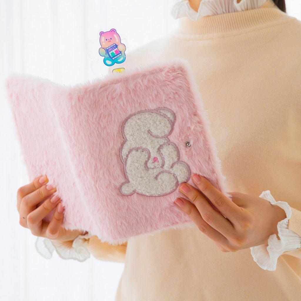 { INSTOCK } Pink Fluffy Diary Bullet Journal Notebook Korea Super Cute ...