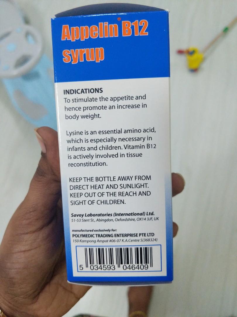 Appelin B12 syrup- to bless, Free Items on Carousell