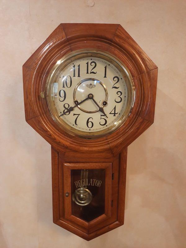 D&A Vintage Regulator Clock, Hobbies & Toys, Memorabilia & Collectibles ...