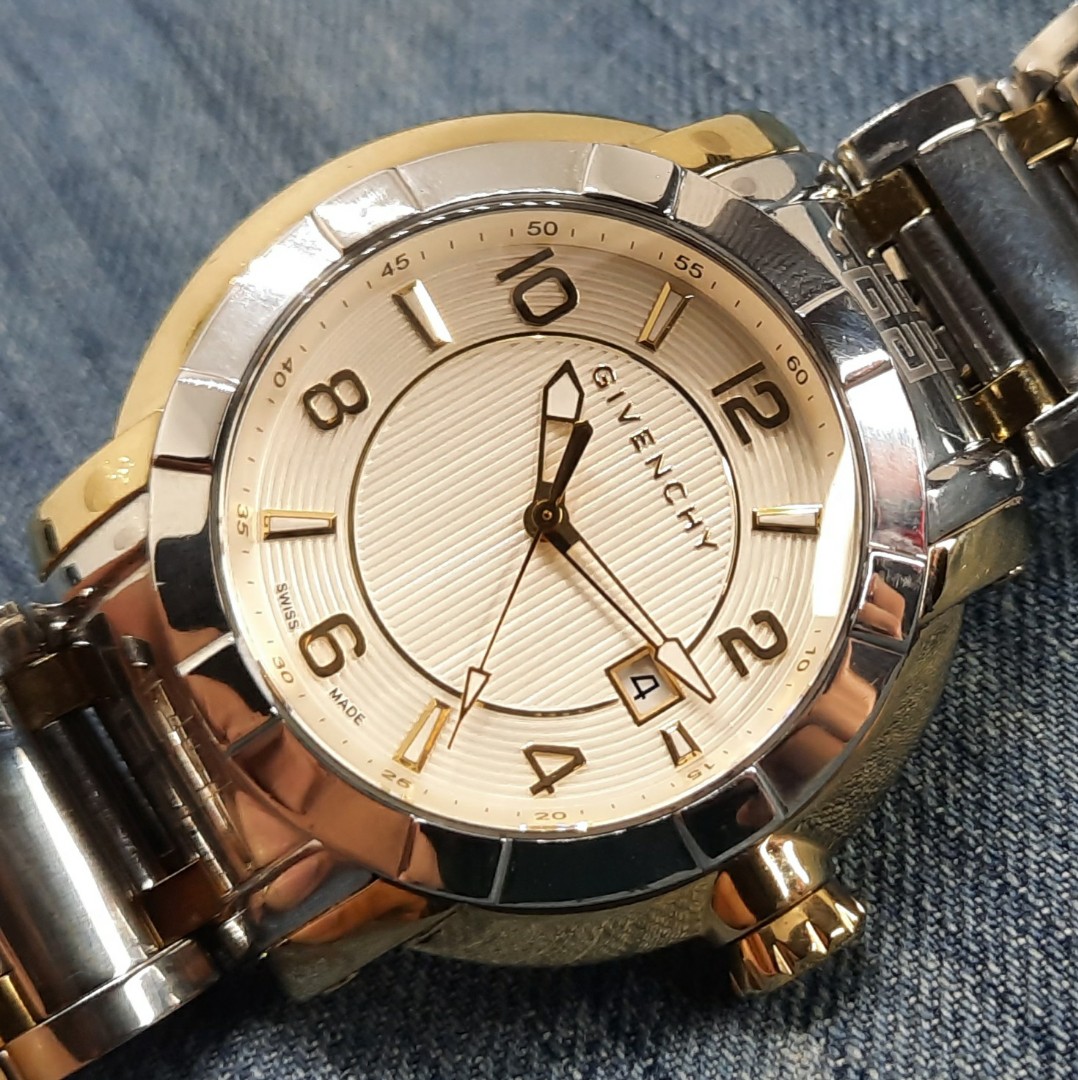 Givenchy 2-Tone GV.5202M Swiss Made Quartz Men's Watch, Women's Fashion ...