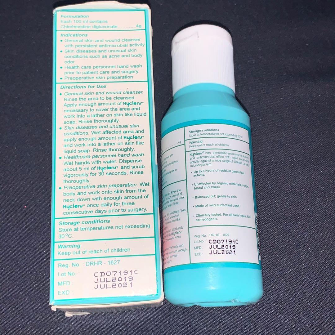 Hyclens Antiseptic Skin Cleanser 100ml, Beauty & Personal Care, Face ...