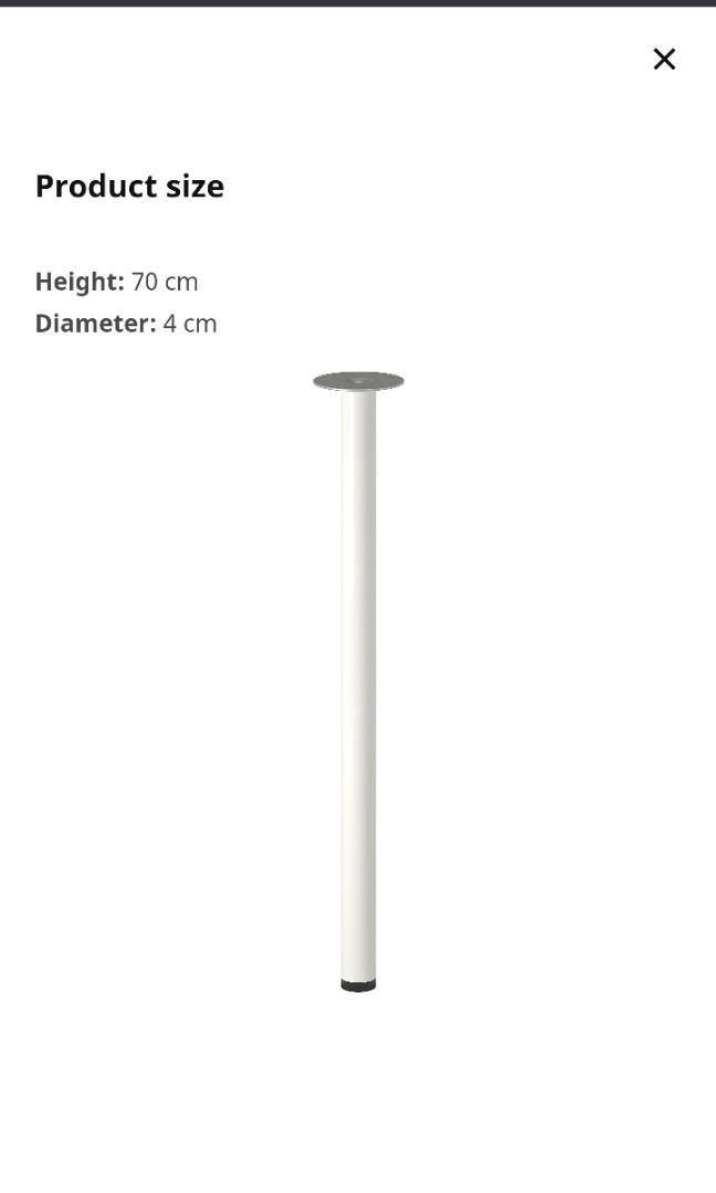 IKEA ADILS Table Legs (White X2), Furniture & Home Living, Furniture ...