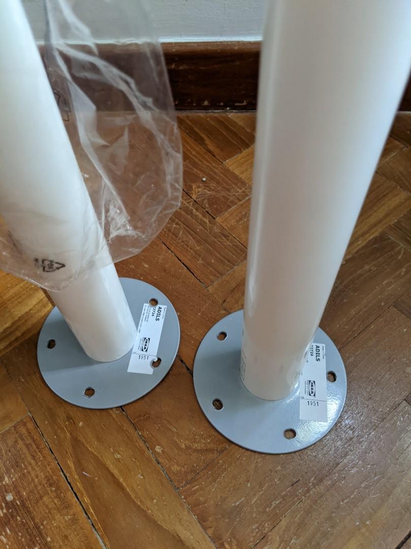 IKEA ADILS Table Legs (White X2), Furniture & Home Living, Furniture ...