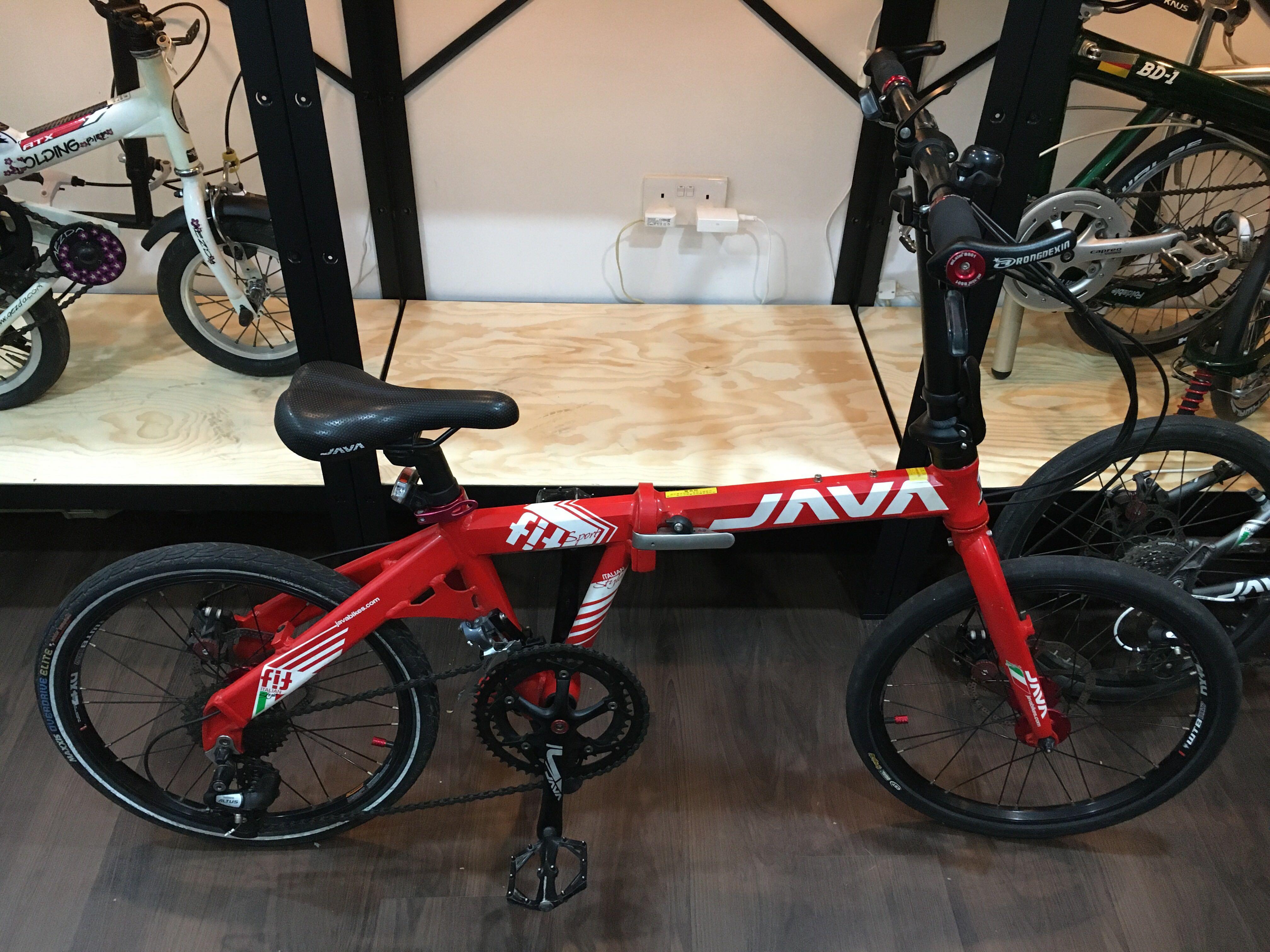 Java Fit Sport Red 16-speed Folding Bicycle, Sports Equipment, Bicycles ...