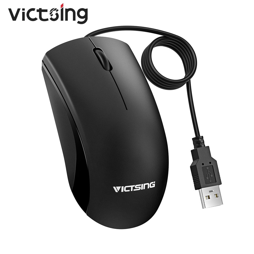 (M2320) VicTsing PC156 Optical USB Wired Mouse 1200DPI Ergonomic ...