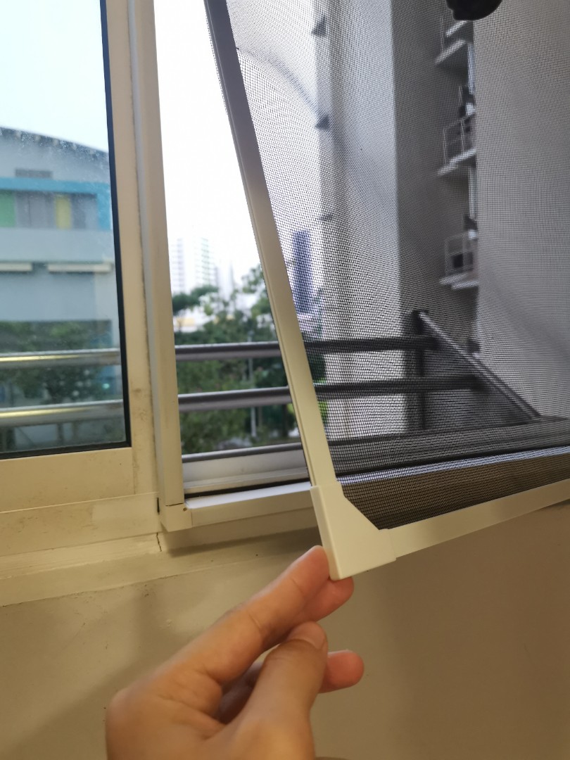 Magnetic window screen with Frame tubing, Furniture & Home Living ...