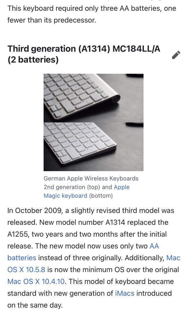 NEW Apple Wireless Keyboard 3rd Generation, Computers & Tech, Parts ...