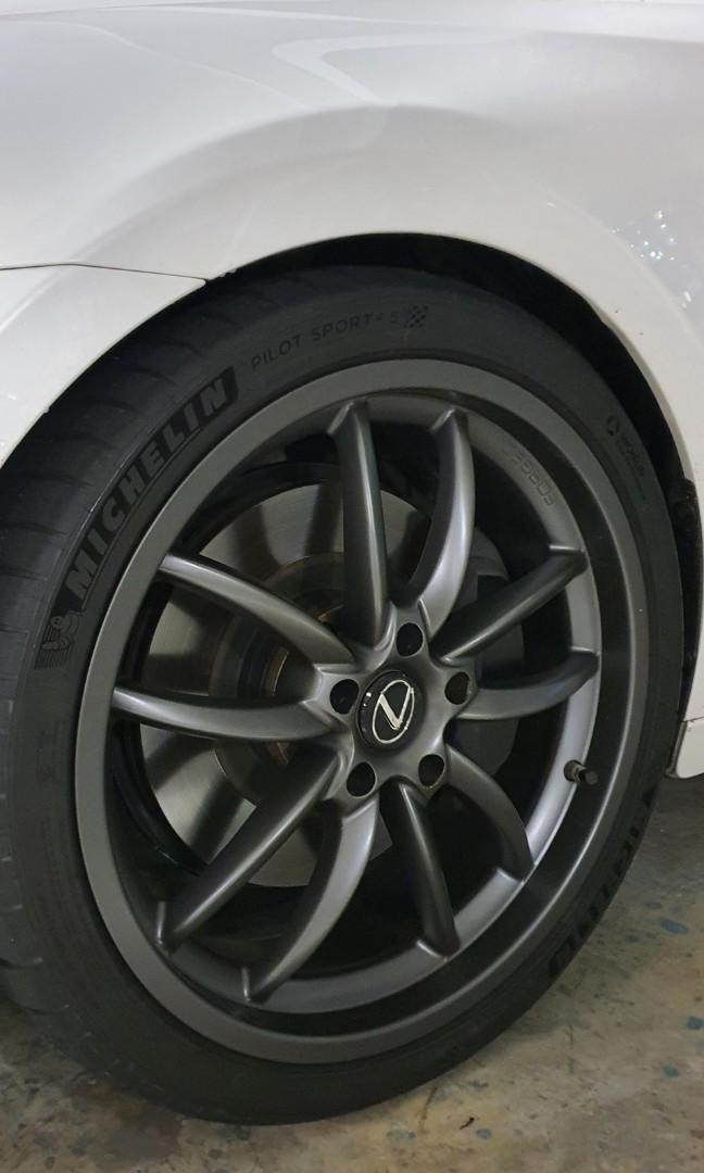 Rare Lexus F Sport 19" Forged Rims Staggered, Car Accessories, Tyres ...