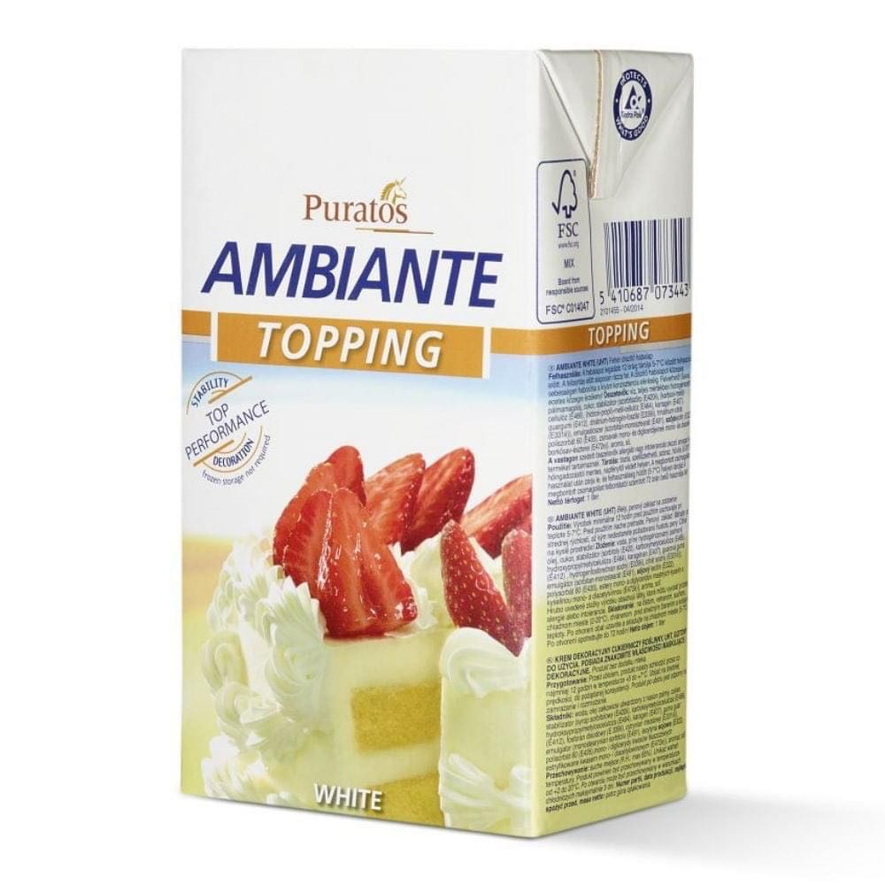 Puratos Ambiante Non Dairy Topping (Whipping Cream) 1L, Food & Drinks ...