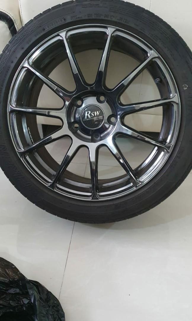 Rsw rims with tyres, Car Accessories, Accessories on Carousell